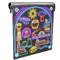 Купить Neon Vibes Garage Door – цена скина 1.35 $ Скины Rust (Раст)