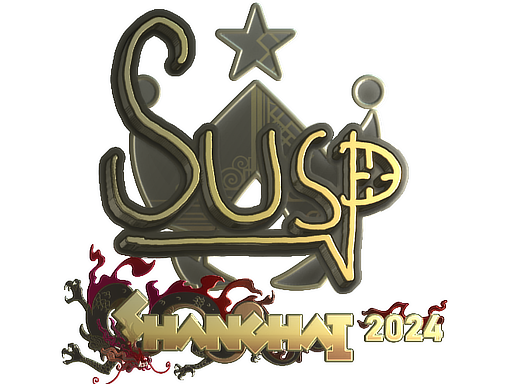Buy Sticker | susp (Gold) | Shanghai 2024 – skin price $2.21 for CS 2