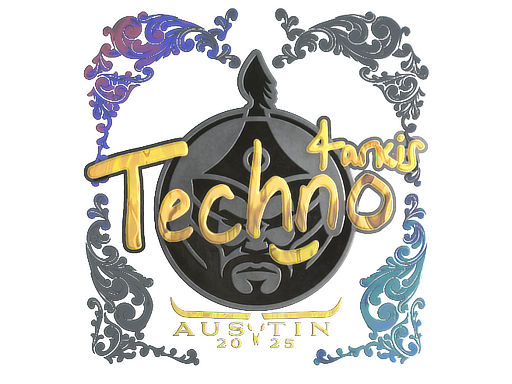Купить Наклейка | Techno4K (голографическая) | Остин-2025 – цена скина ...
