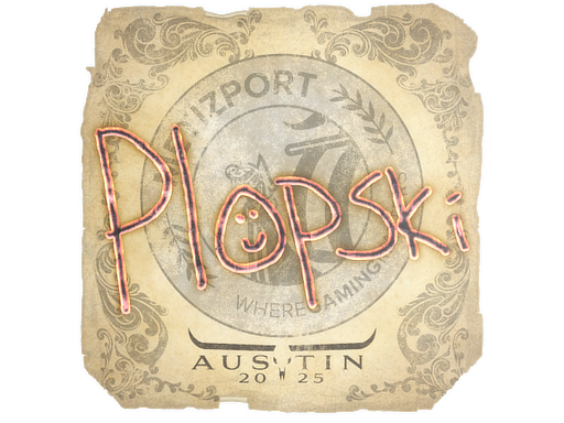 Купить Sticker | Plopski | Austin 2025 – цена скина 0.15 $ для КС 2 и КС ГО
